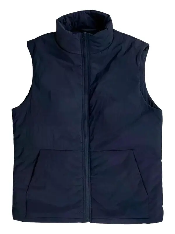Nn07 Zip-neck Quilted Gilet - Blue