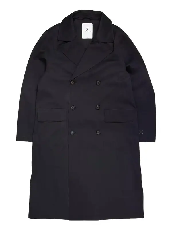 WELTER SHELTER Double-breasted Lapel-collar Coat - Black