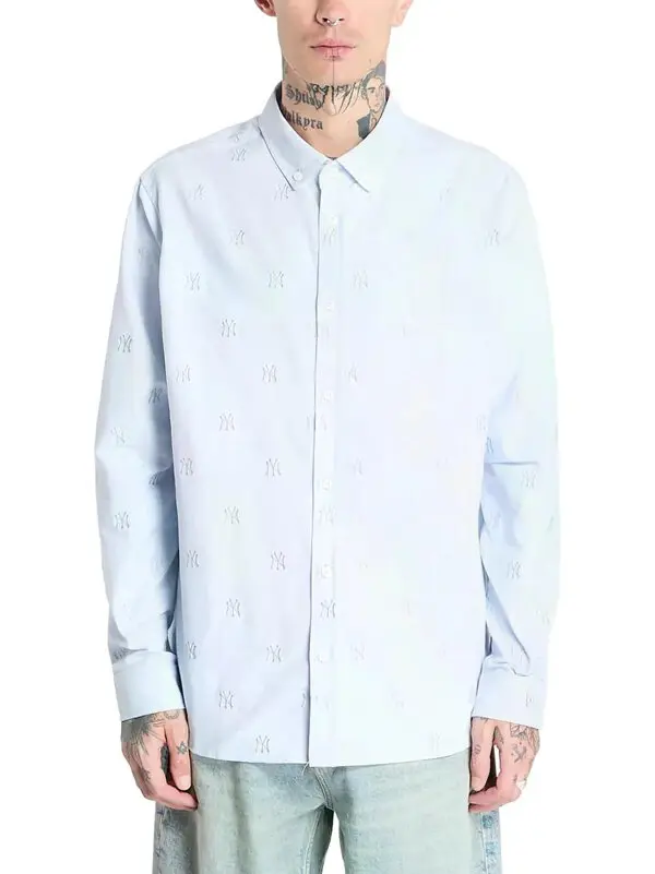 New Era Monogram Embroidered Shirt - Blue