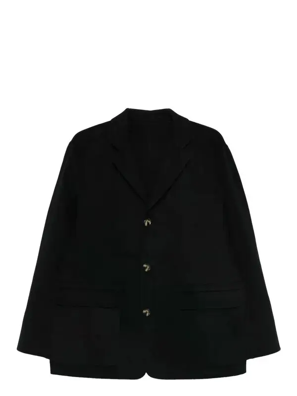 GIORGIO BRATO Patch Pocket Button Shirt Jacket - Black