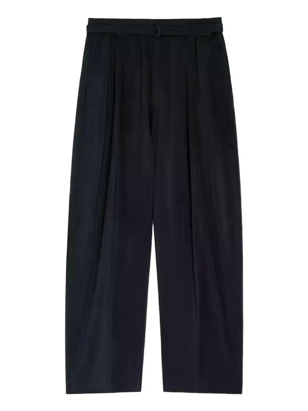 LEMAIRE Pleated Belted Trousers - Black