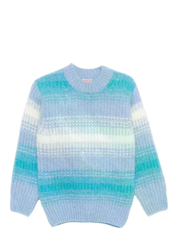 Kenzo Striped Crew-neck Sweater - Blue