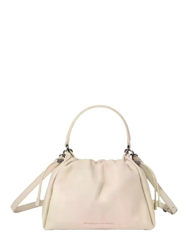 Brunello Cucinelli Leather Bucket Bag - Neutrals