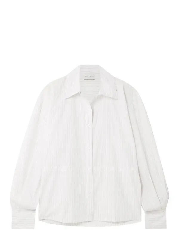 DEIJI STUDIOS Room Striped Organic Cotton-poplin Shirt - Neutrals