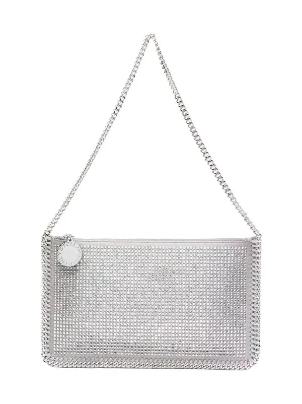 Stella McCartney Falabella Crystal-embellished Chain Shoulder Bag - Grey