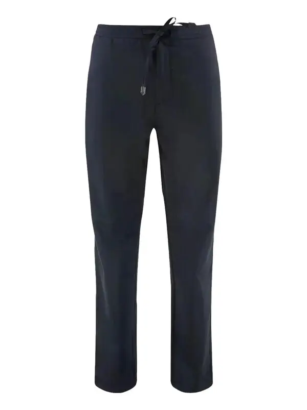 Canali Drawstring Wool Trousers - Blue