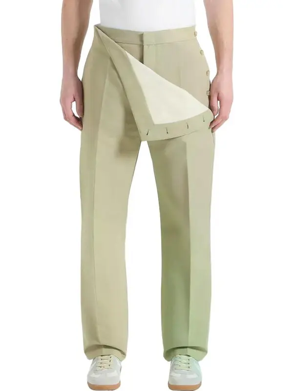 Manière De Voir Henri Foldover Trousers - Green