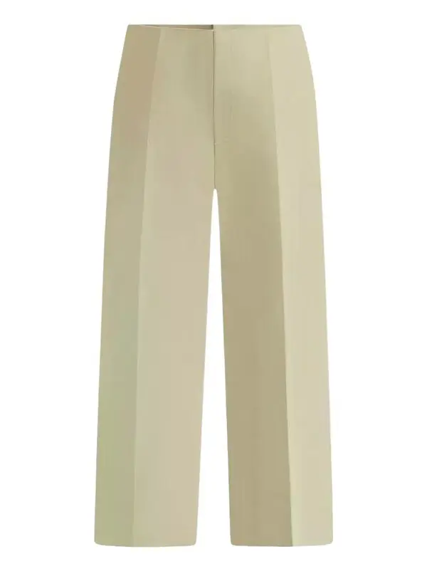Manière De Voir Maniere De Voir Henri Foldover Cotton Trousers - Green