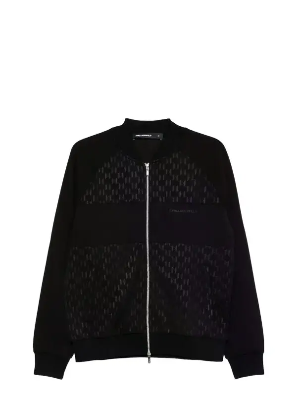 Karl Lagerfeld Monogram-patterned Sweatshirt - Black
