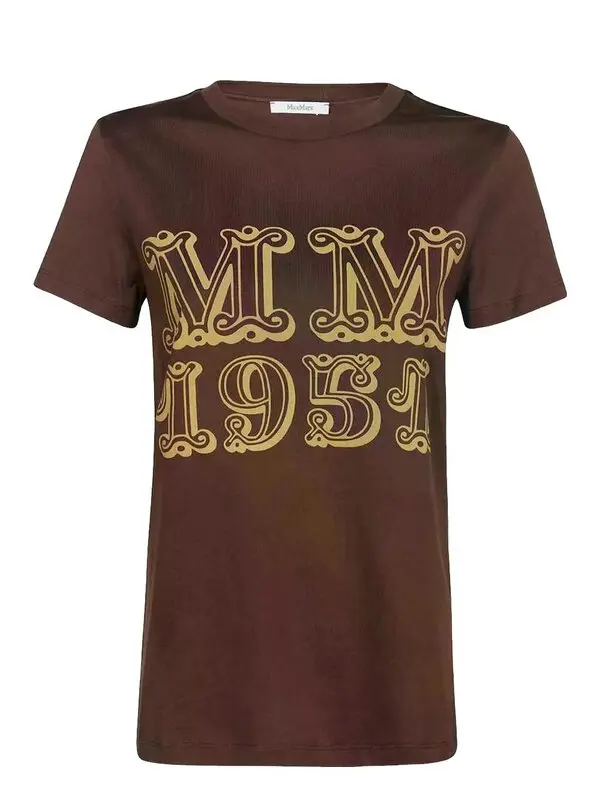 Max Mara Graphic-print T-shirt - Brown