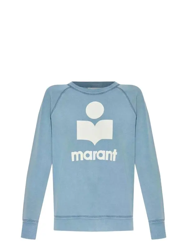 MARANT ETOILE Logo-print Cotton Sweatshirt - Blue