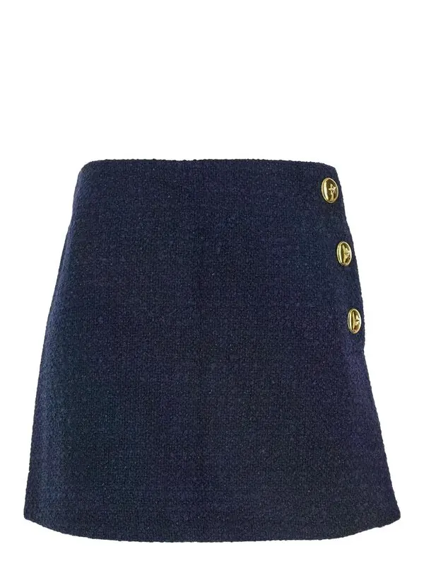 Pinko Bouclé Mini Skirt - Blue