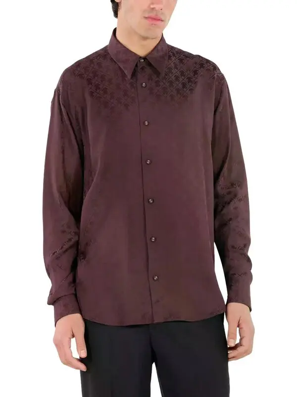 Roberto Cavalli Monogram-pattern Shirt - Purple