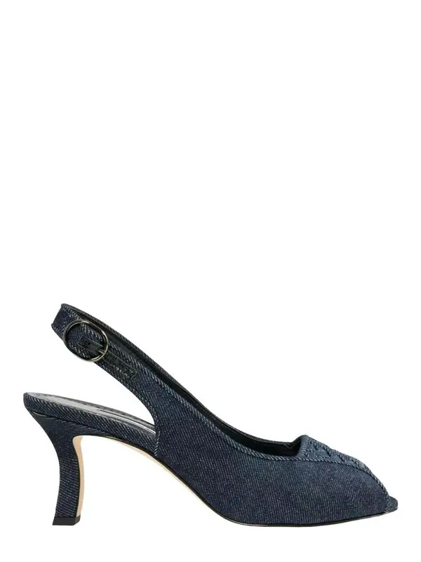Manolo Blahnik 70mm Slingback Peep-toe Pumps - Blue
