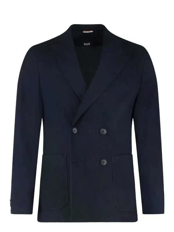 BOSS Double-breasted Blazer - Blue