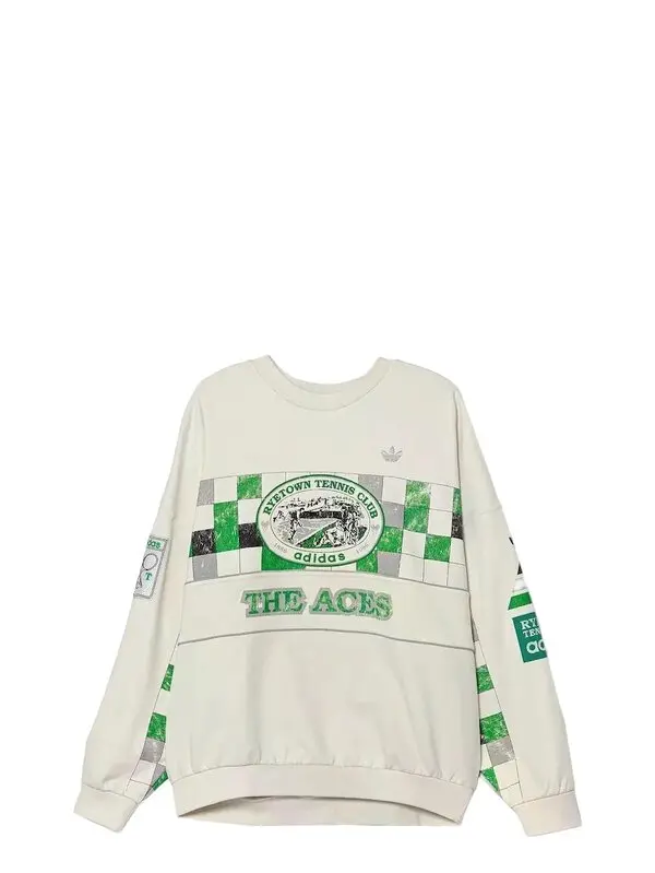 Adidas Checkers-print Sweatshirt - White