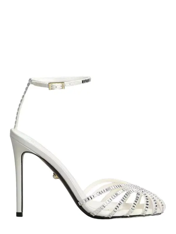 ALEVI MILANO 110mm Penelope Crystal-embellished Sandals - White