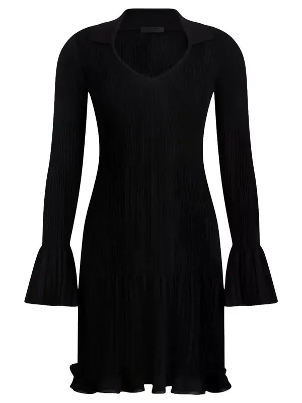 Liu Jo Ribbed Bell-cuff Mini Dress - Black