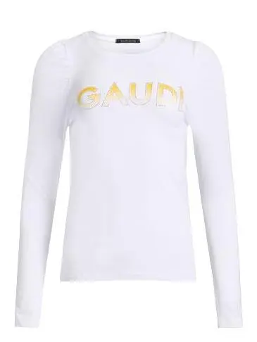 GAUDÌ Logo-print Jersey T-shirt - White
