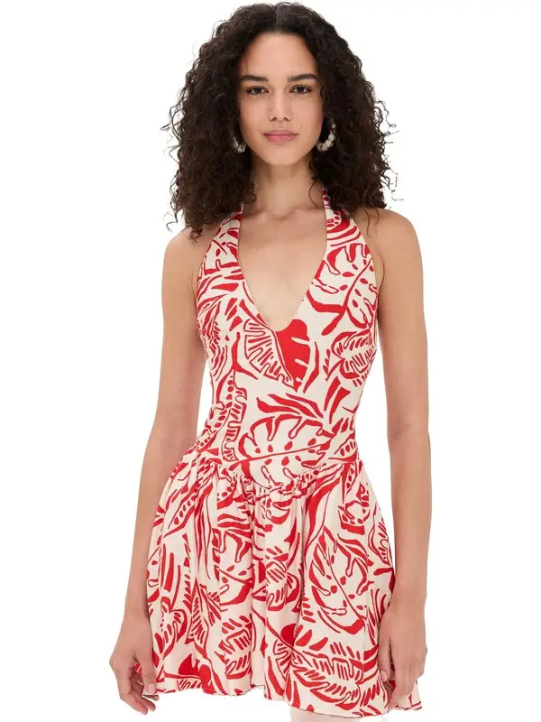 SEVEN WONDERS Brydie Floral Mini Dress - Santino Red