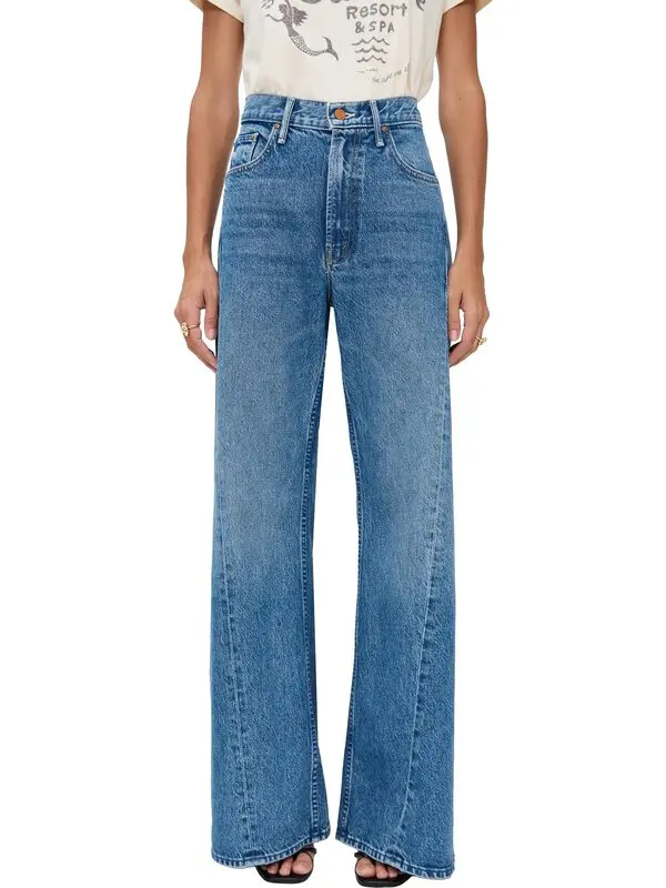 MOTHER The Lemon Twist Wide Leg Jeans - Rolling In The Dough
