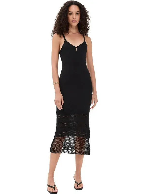 Z Supply Callahan Knit Midi Dress - Black