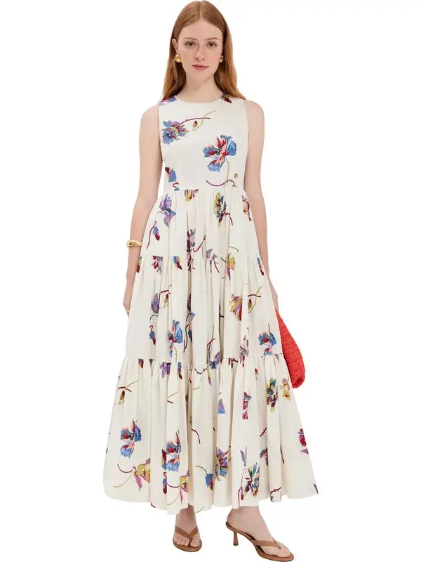 La DoubleJ Sleeveless Maxi Dress - Infiorata