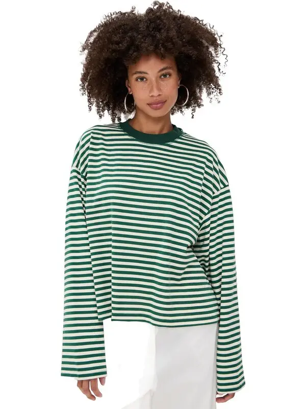 Lioness Bloom Long Sleeve - Moss Stripe