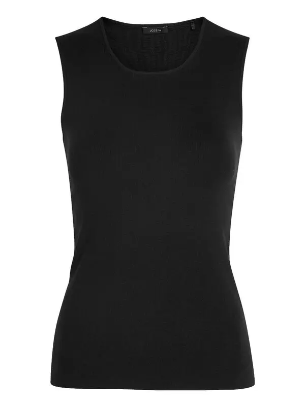JOSEPH Stretch-silk Knit Tank - Black