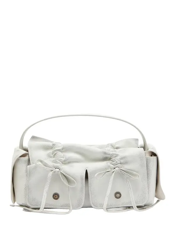 Acne Studios Grained-leather Top Handle Bag - White