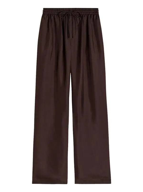 RÓHE Wide-leg Silk Trousers - Brown Other