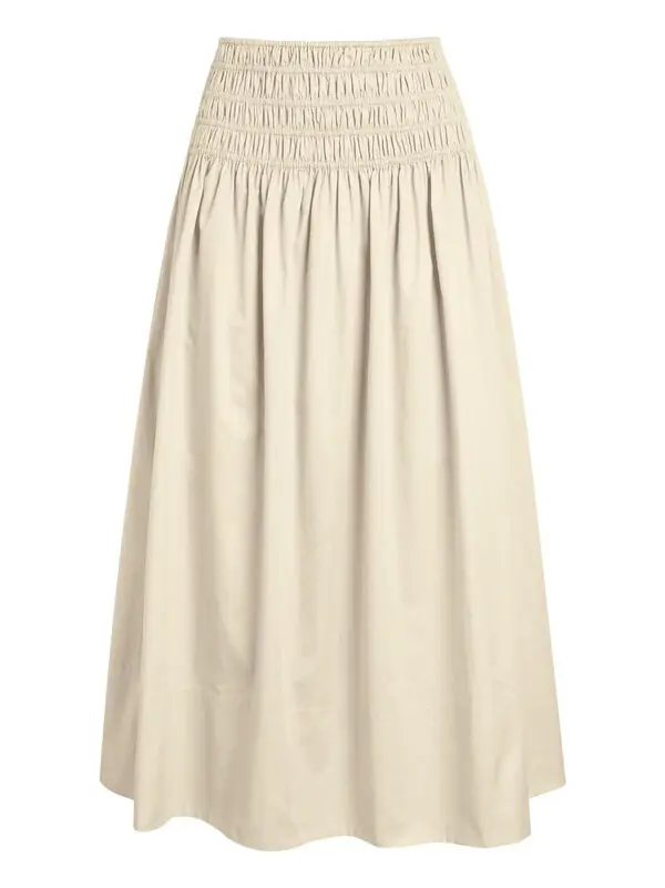 JOSEPH Leonie Cotton-sateen Midi Skirt - Cream