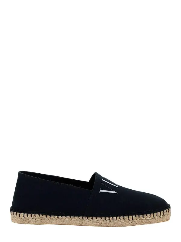 Valentino Garavani Canvas Logo Espadrilles - Black
