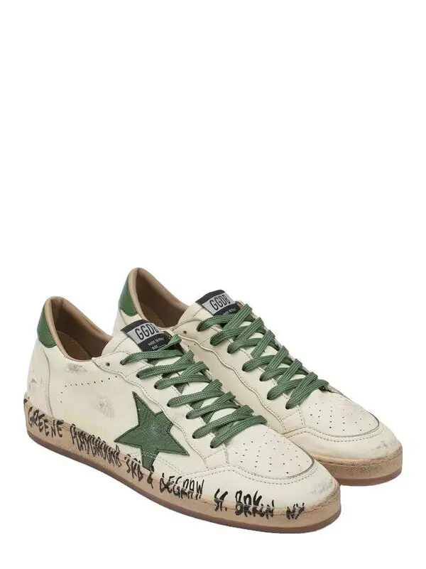 GOLDEN GOOSE Ball Star Leather Sneakers - White