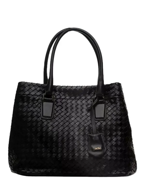 POCHE PARIS Woven Tote - Black