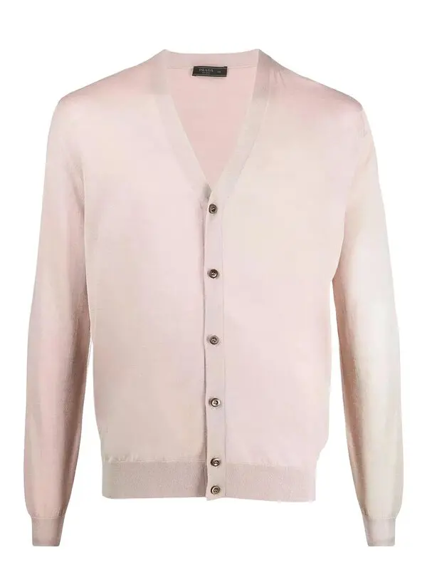 Prada Buttoned Wool Cardigan - Pink