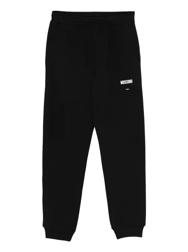 Moschino Cotton Track Pants - Black