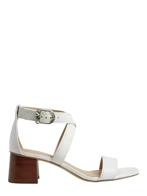 Michael Kors 55mm Buckle-fastening Block-heel Sandals - White