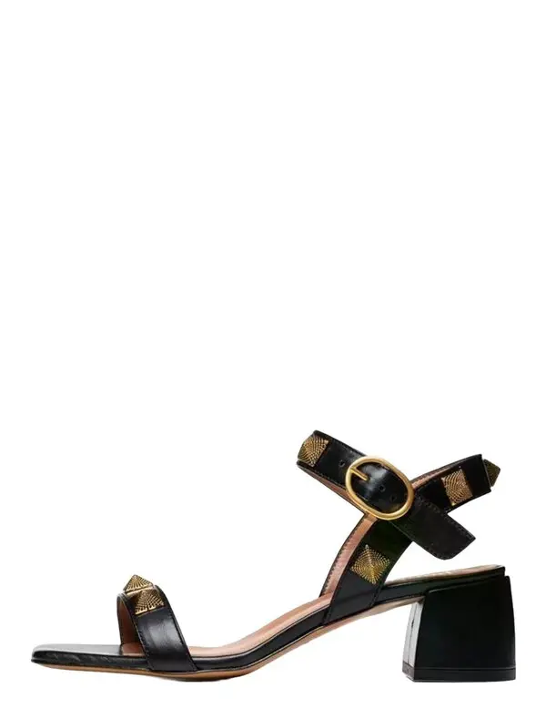 POCHE PARIS 45mm Gail Studded Ankle-strap Sandals - Black