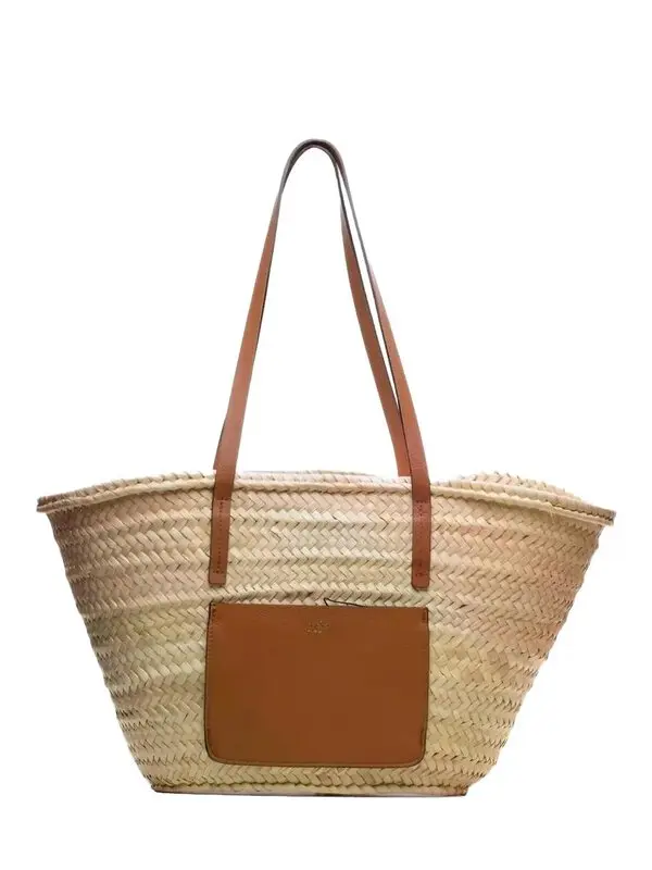 POCHE PARIS Top-handles Straw Tote Bag - Neutrals