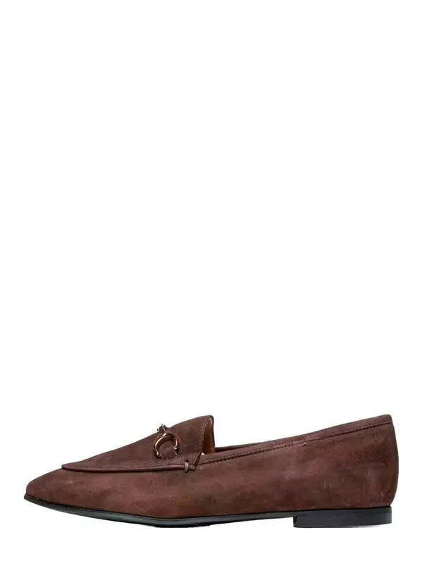 POCHE PARIS Horsebit Suede Loafers - Brown