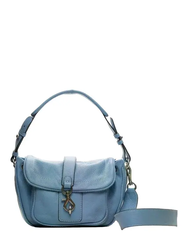 POCHE PARIS Flap-buckle Shoulder Bag - Blue