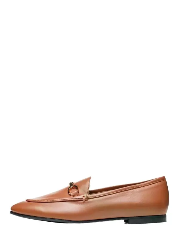 POCHE PARIS Estelle Leather Loafers - Brown