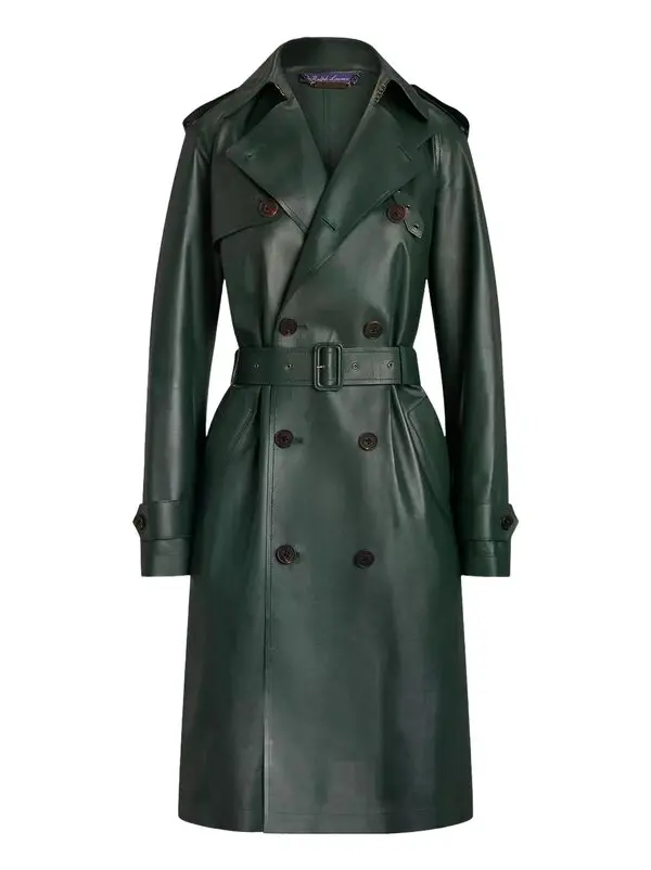 Ralph Lauren Belted Double-breasted Coat - Green