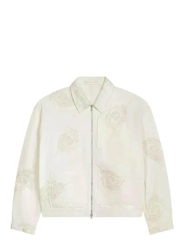 Dries Van Noten Floral-embroidered Jacket - White
