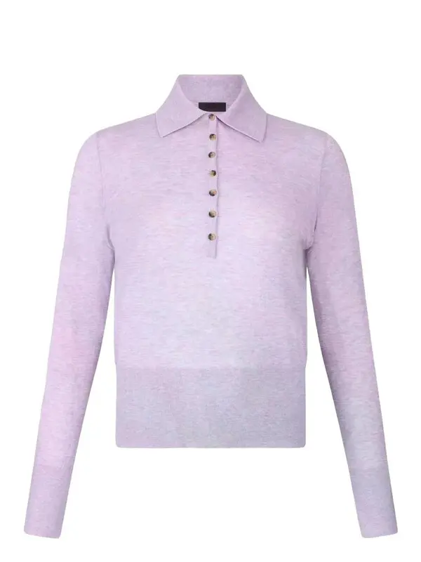 Liu Jo Ribbed Polo Shirt - Purple
