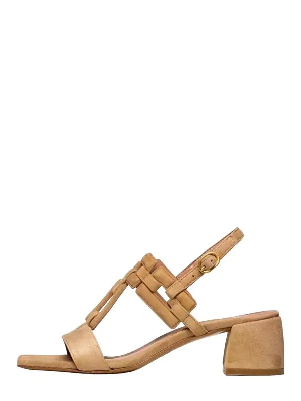 POCHE PARIS 50mm Square-toe Sandals - Neutrals