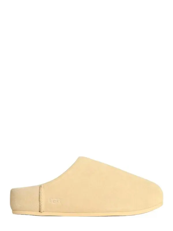 UGG Elea Cream Leather Slip-on Slippers - Beige