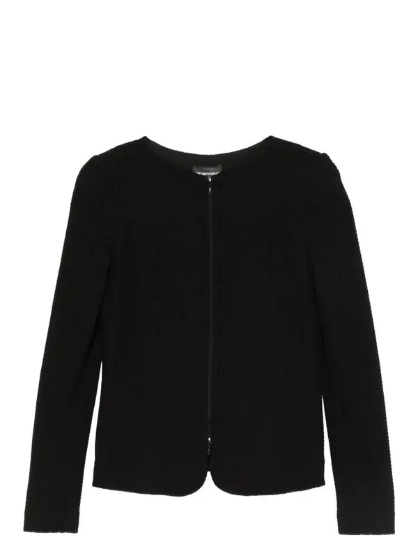 Emporio Armani Cotton Blend Blazer - Black