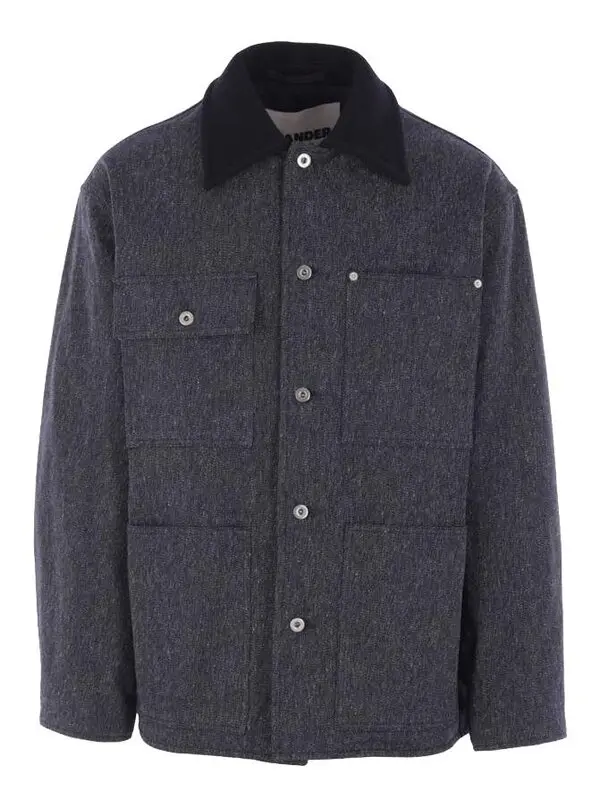 JIL SANDER Padded Denim Jacket - Navy
